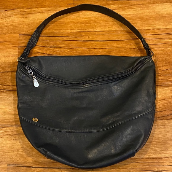 Bags | Vintage Leather Borelli Navy Shoulder Bag | Poshmark